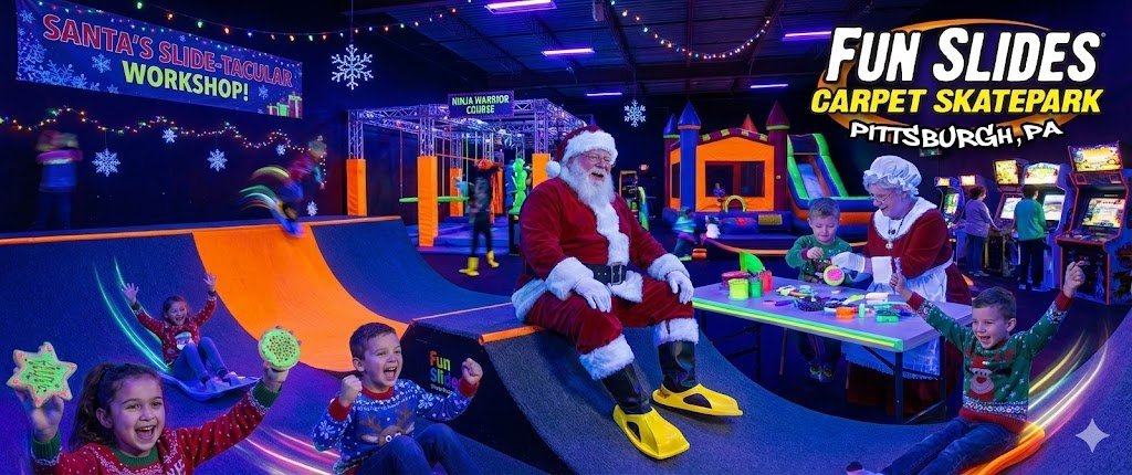 Santa's SLIDE-TACULAR Workshop! - Fun Slides Carpet Skatepark